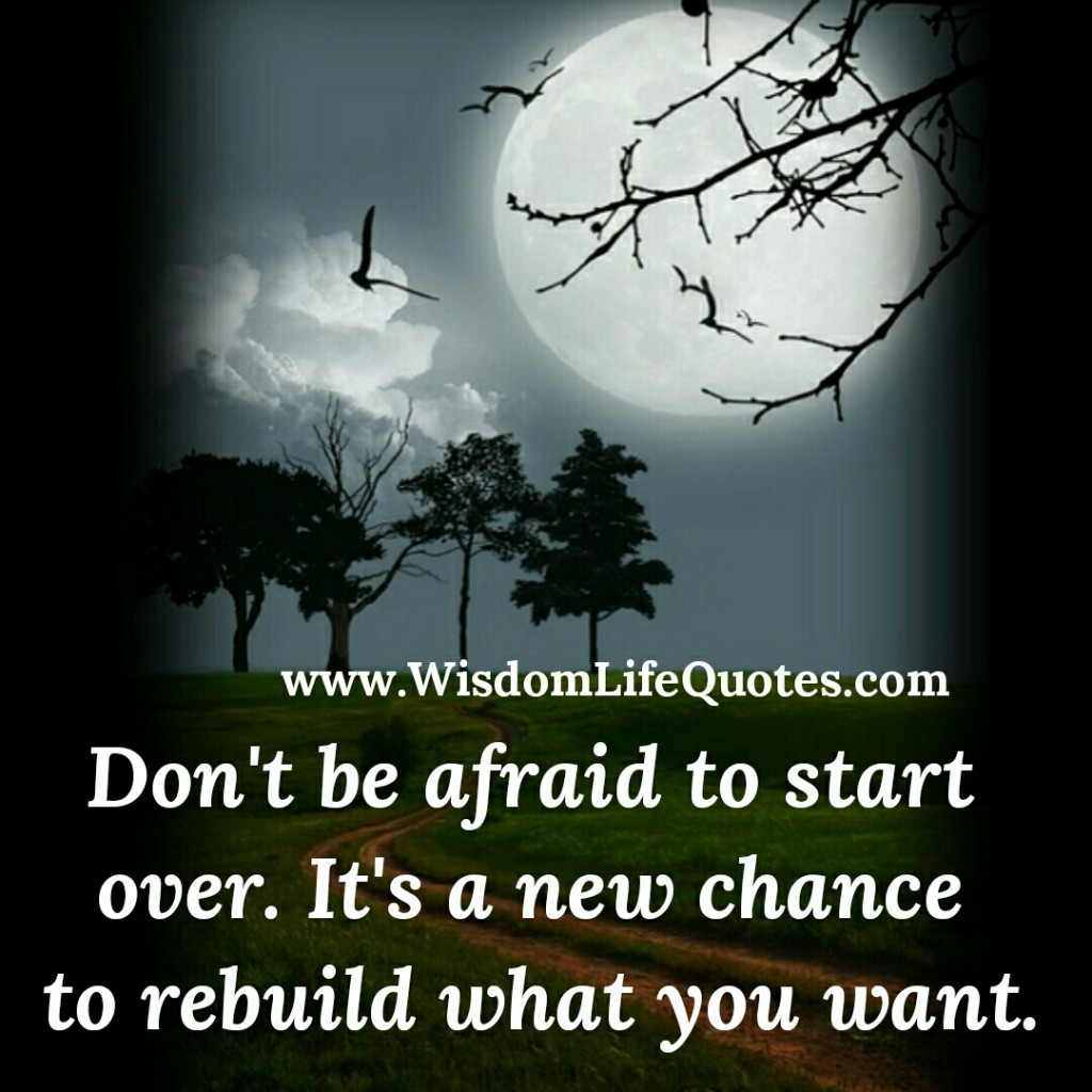 Don't be afraid to start over | Wisdom Life Quotes